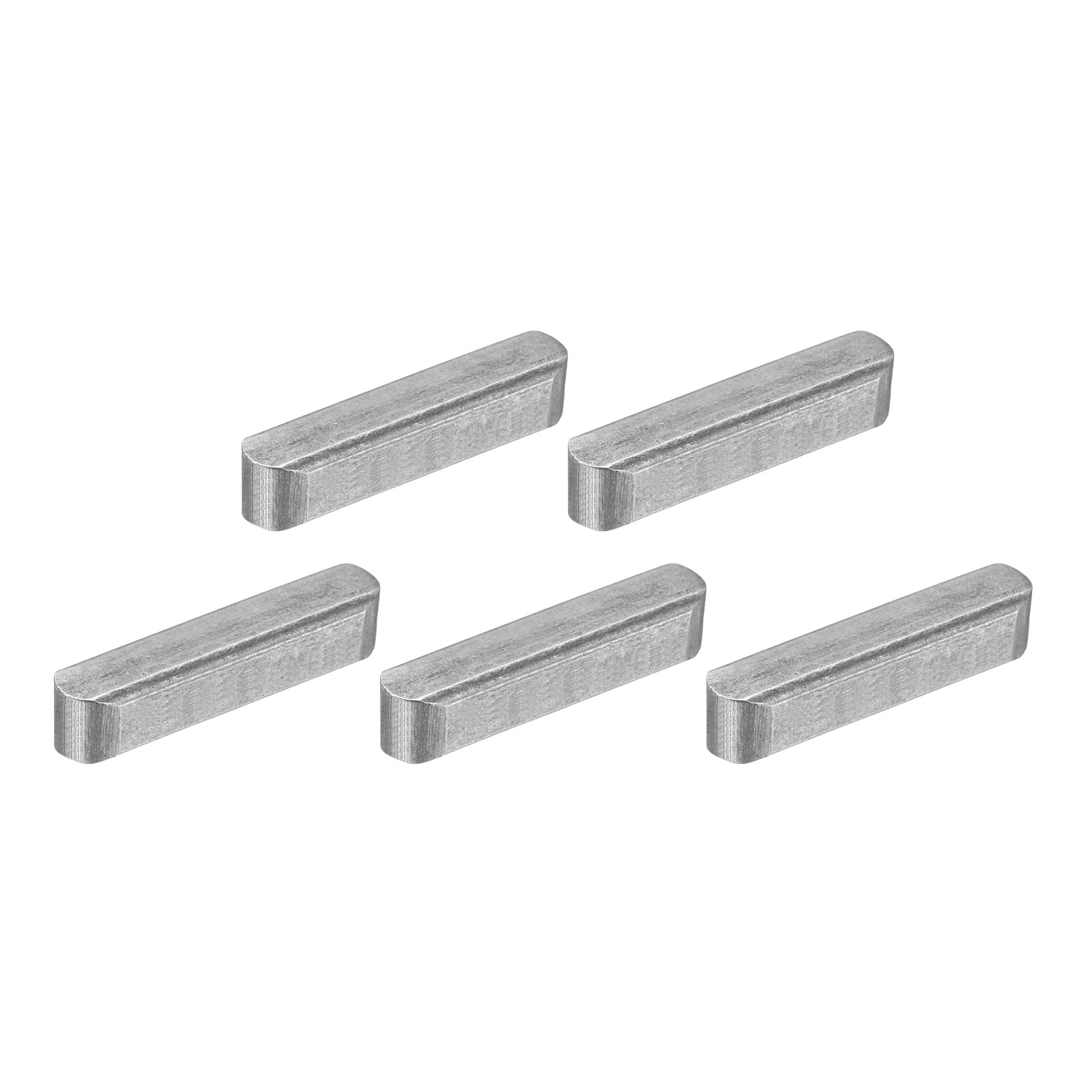 5Pack Round Ended Feather Key, 5x5x25mm Carbon Steel Parallel Drive ...