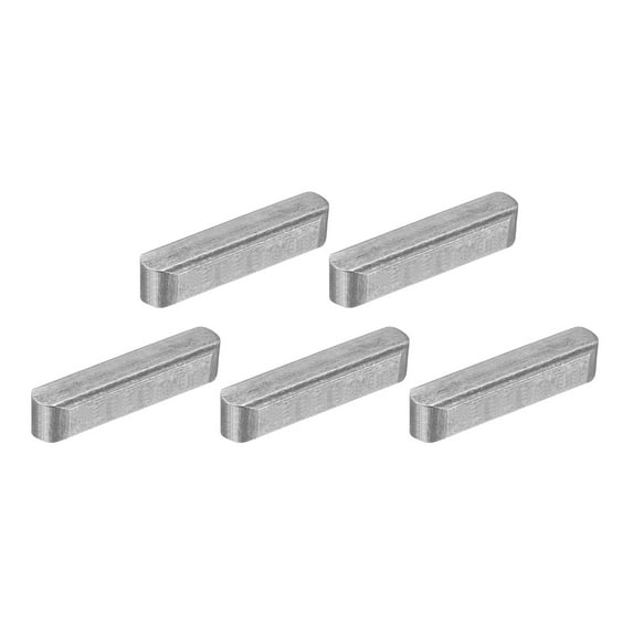 5Pack Round Ended Feather Key, 5x5x25mm Carbon Steel Parallel Drive ...