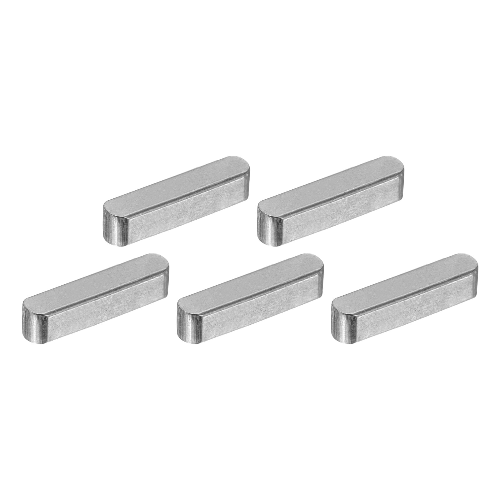 5Pack Round Ended Feather Key, 6x6x30mm Carbon Steel Parallel Drive ...