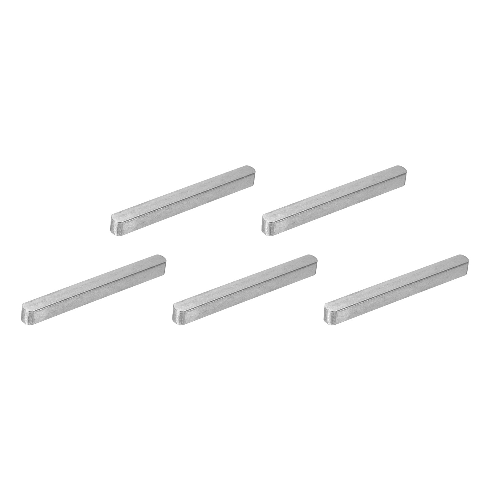 5Pack Round Ended Feather Key, 6x6x60mm Carbon Steel Parallel Drive ...