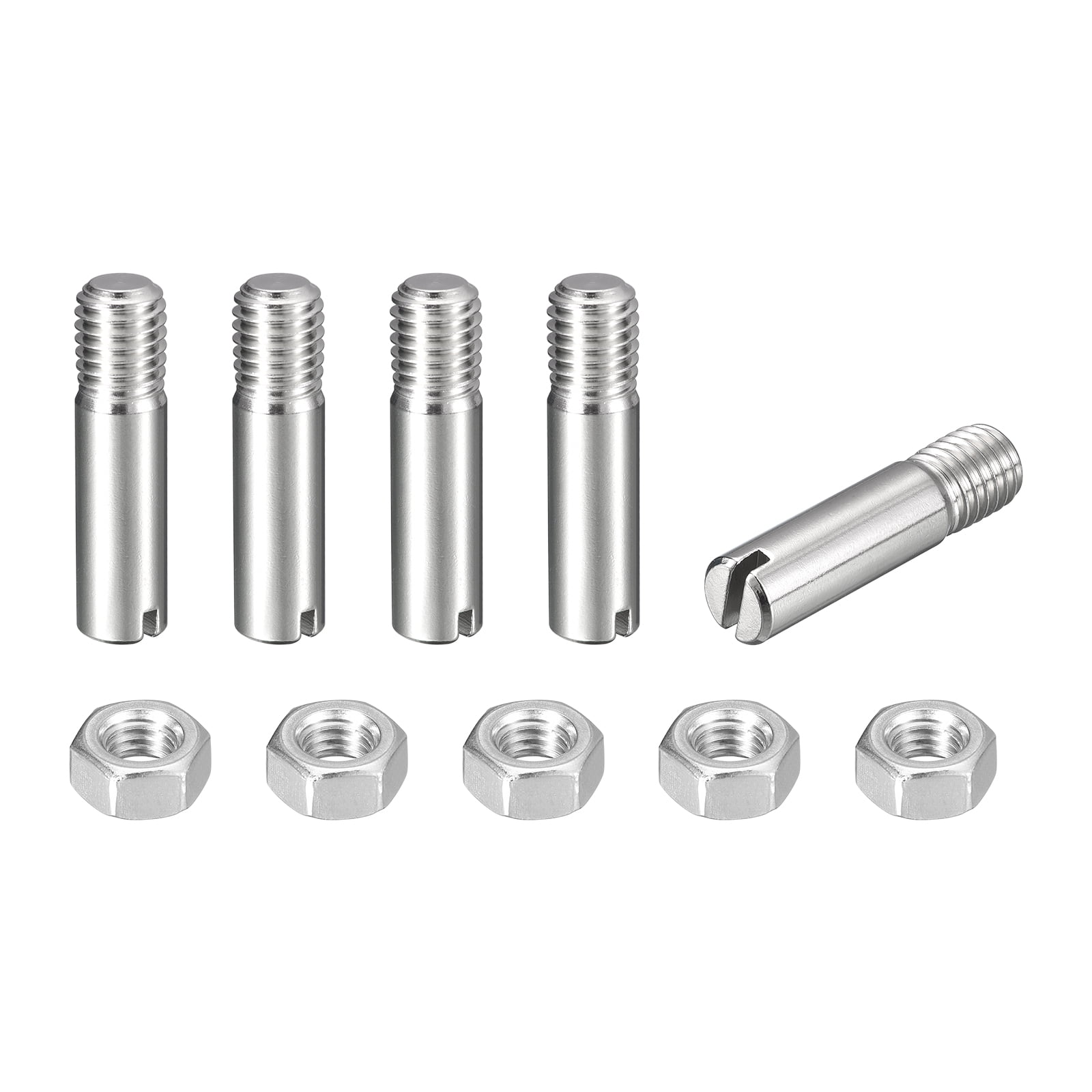 5Pack Slotted Cylindrical Pin, M10 x 40mm 304 Stainless Steel Dowel ...