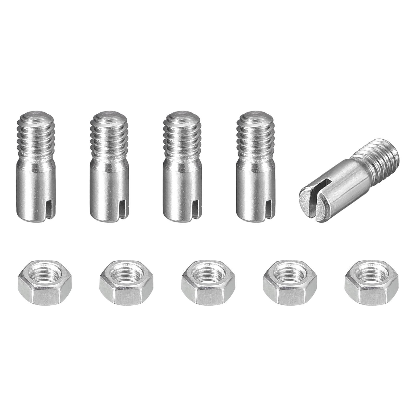 5Pack Slotted Cylindrical Pin, M3 x 8mm 304 Stainless Steel Dowel with ...