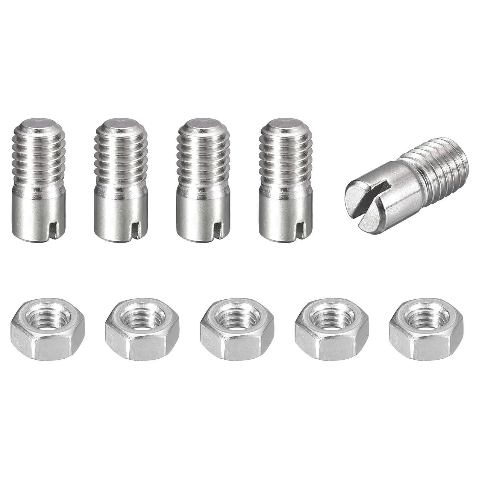 5Pack Slotted Cylindrical Pin, M8 x 16mm 304 Stainless Steel Dowel with ...
