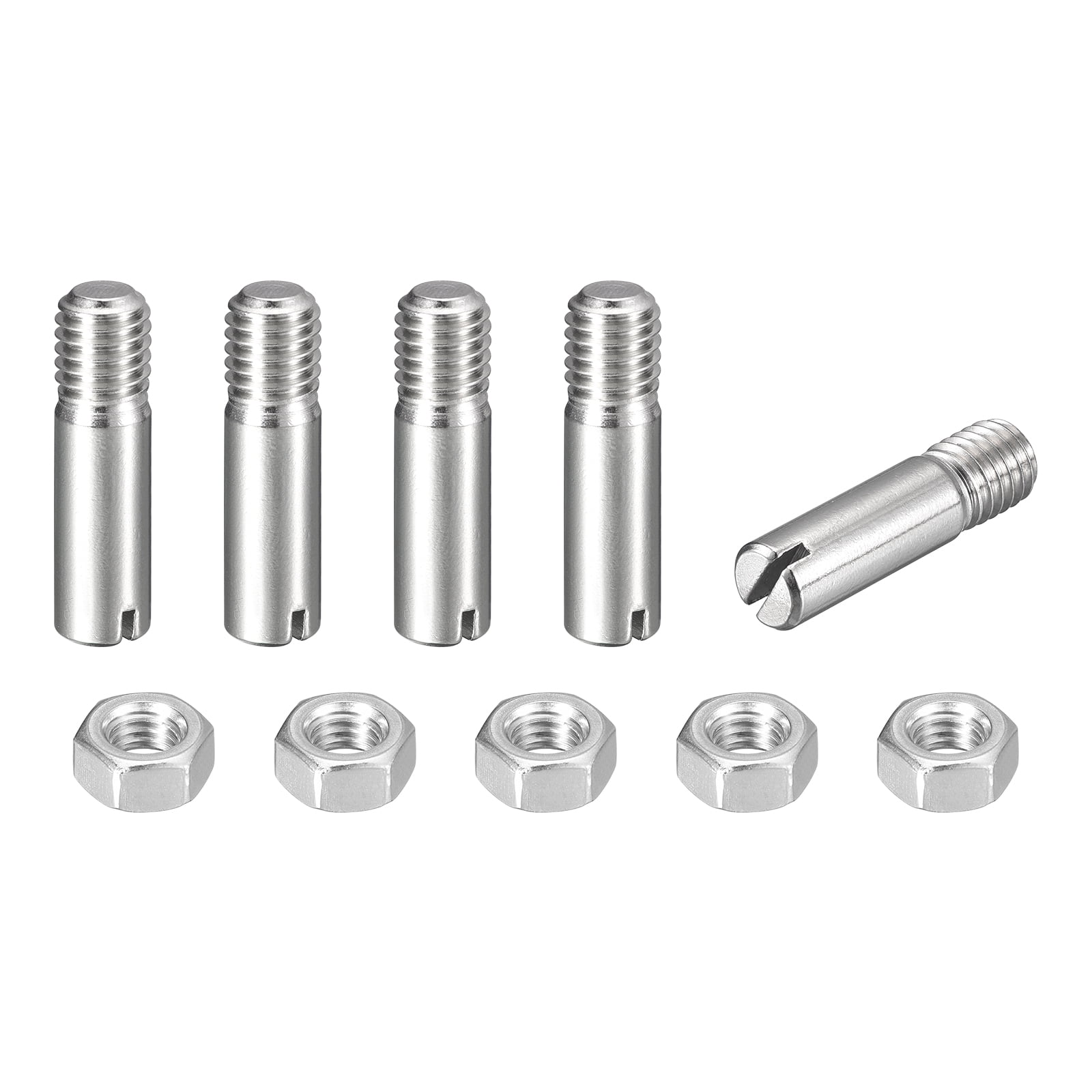 5Pack Slotted Cylindrical Pin, M8 x 30mm 304 Stainless Steel Dowel with ...