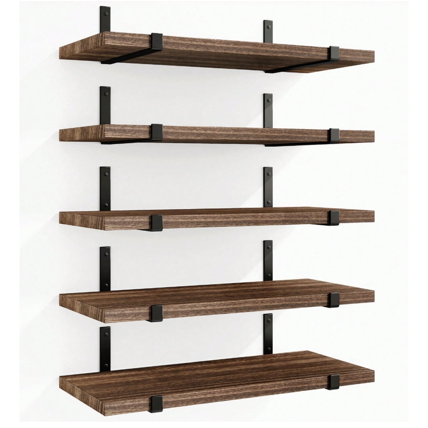 5Packs Floating Shelves For Wall,Bathroom Organizer Shelf,Rustic Wood ...