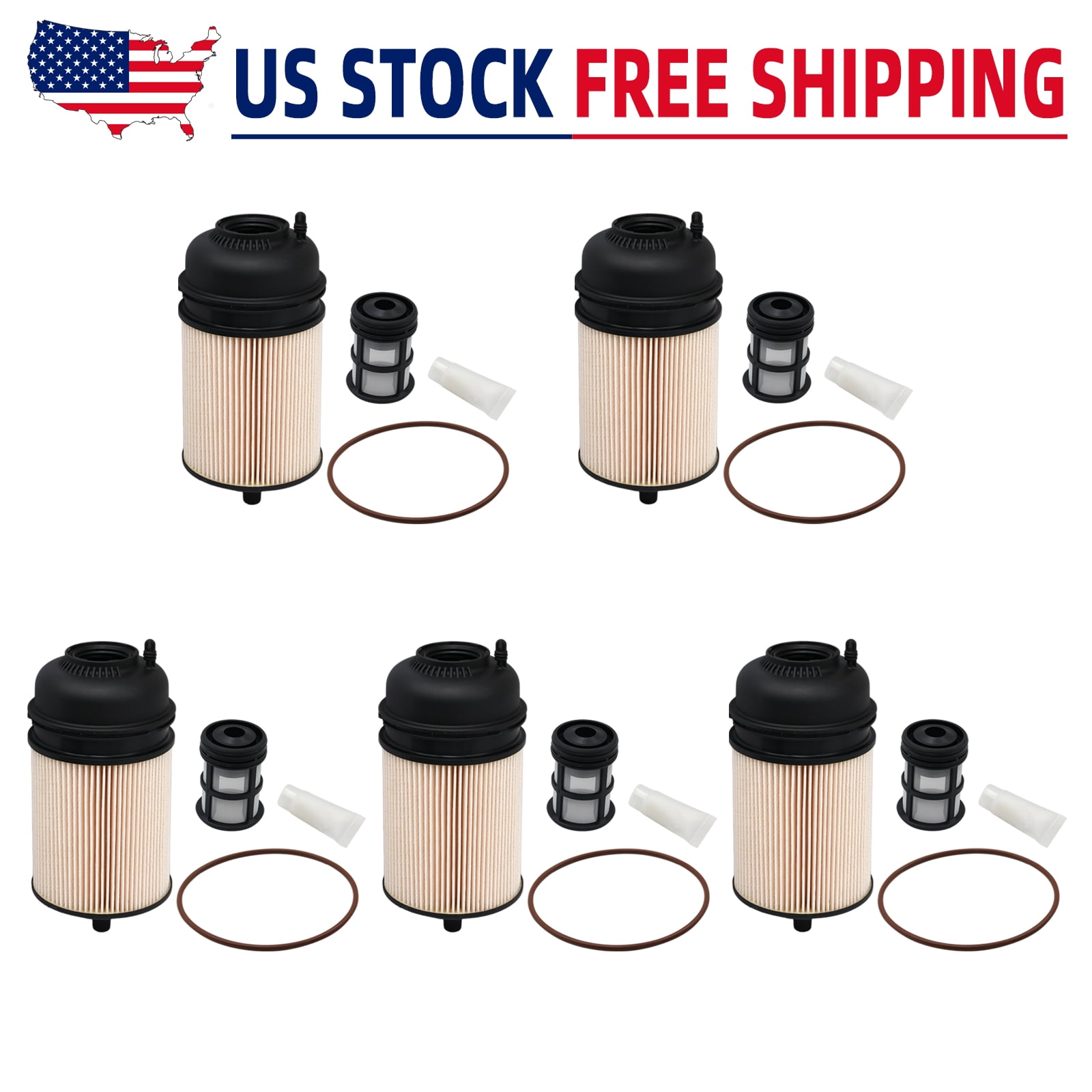 5Packs PF9908 Fuel Filter Element and Pre-screen Replacement for ...