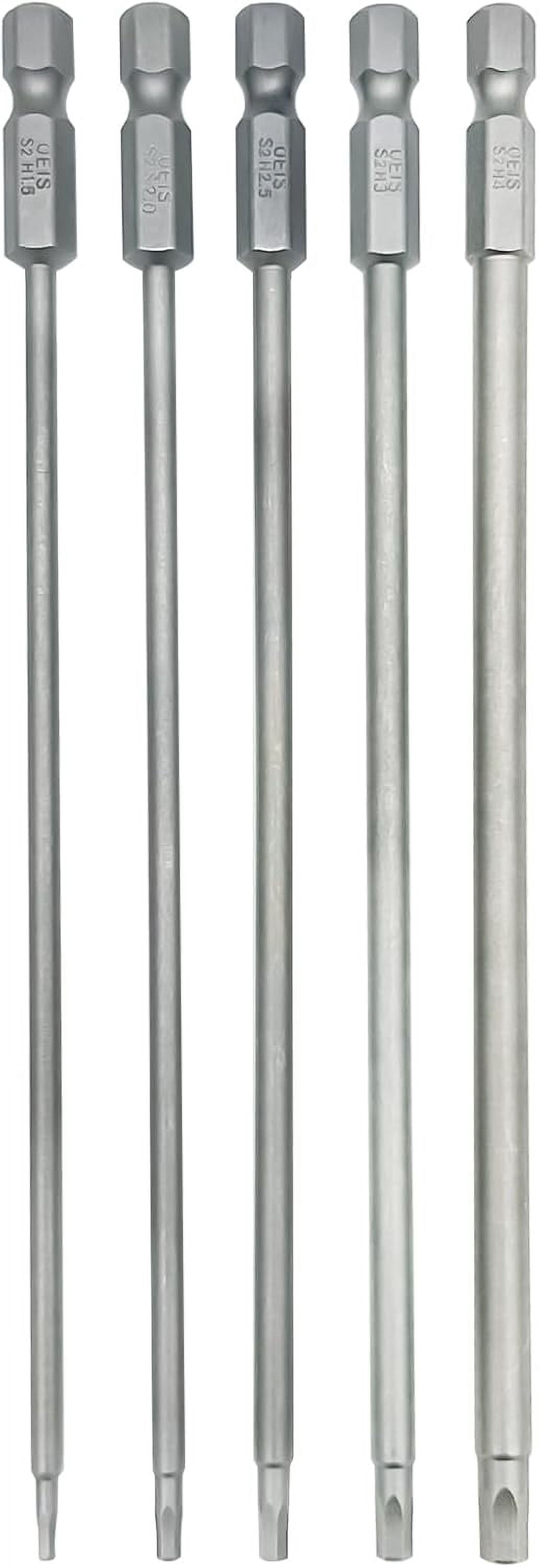 5Packs RC Hex Bit 6 Inch Power Bits 1.5mm 2.0mm 2.5mm 3.0mm 4mm Allen ...