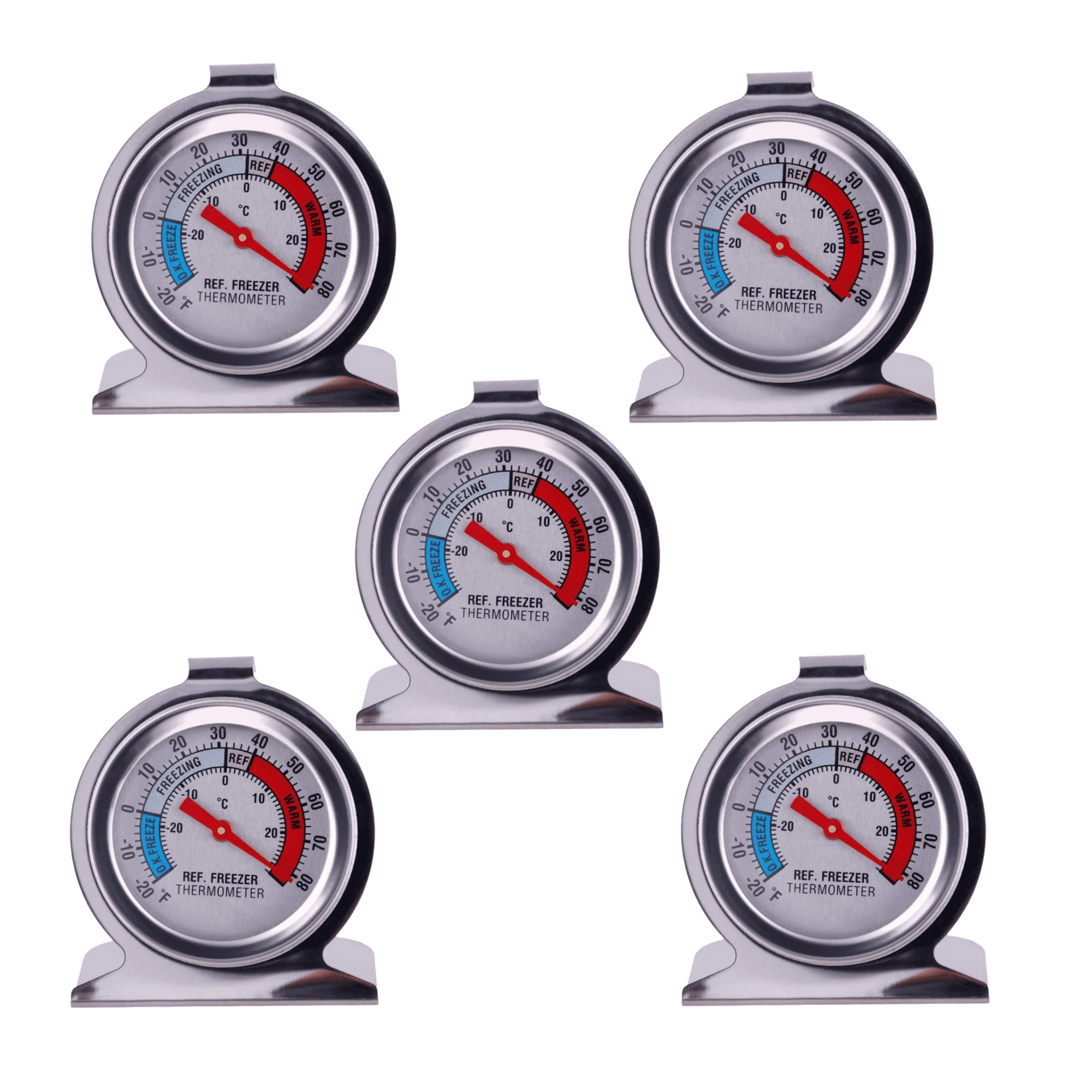 5Packs Refrigerator Thermometer Freezer Fridge Room Thermometer Large ...