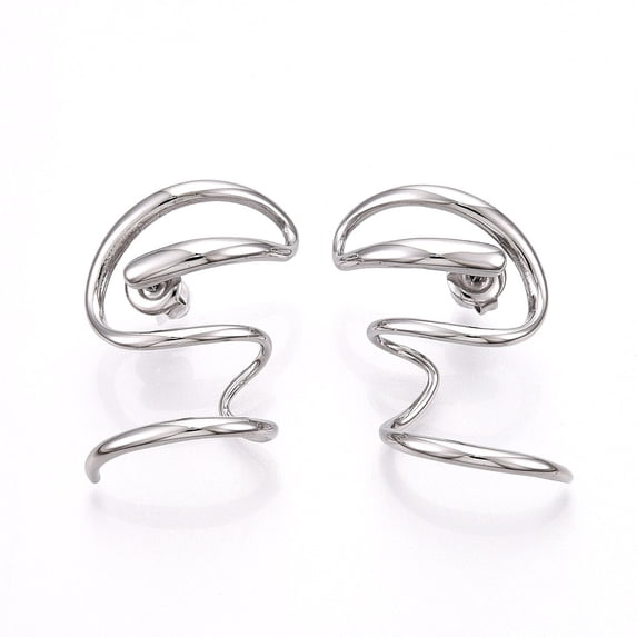 5Pair 304 Stainless Steel Snake Wrap Stud Earrings Stainless Steel ...