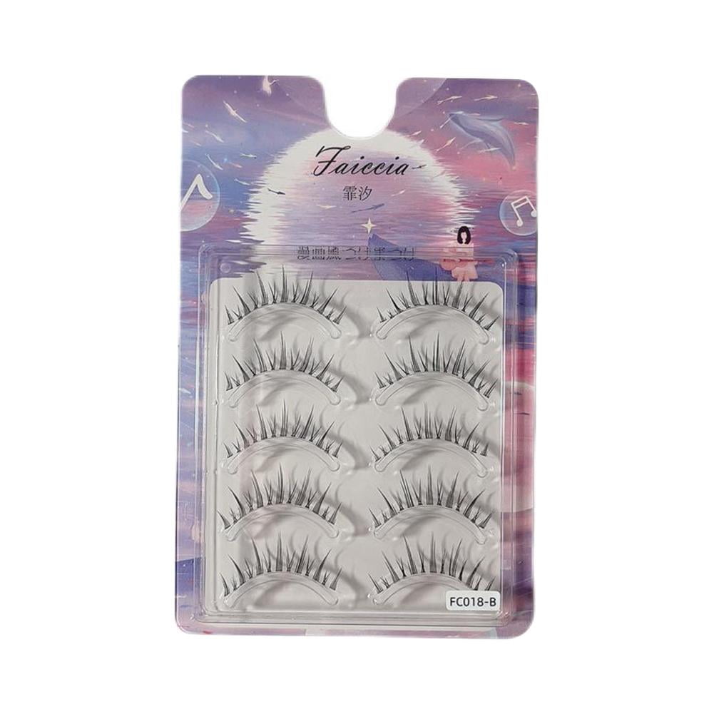 5Pairs 3D #Mink# False Eyelashes Wispy Cross Long Thick Soft Fake Eye ...