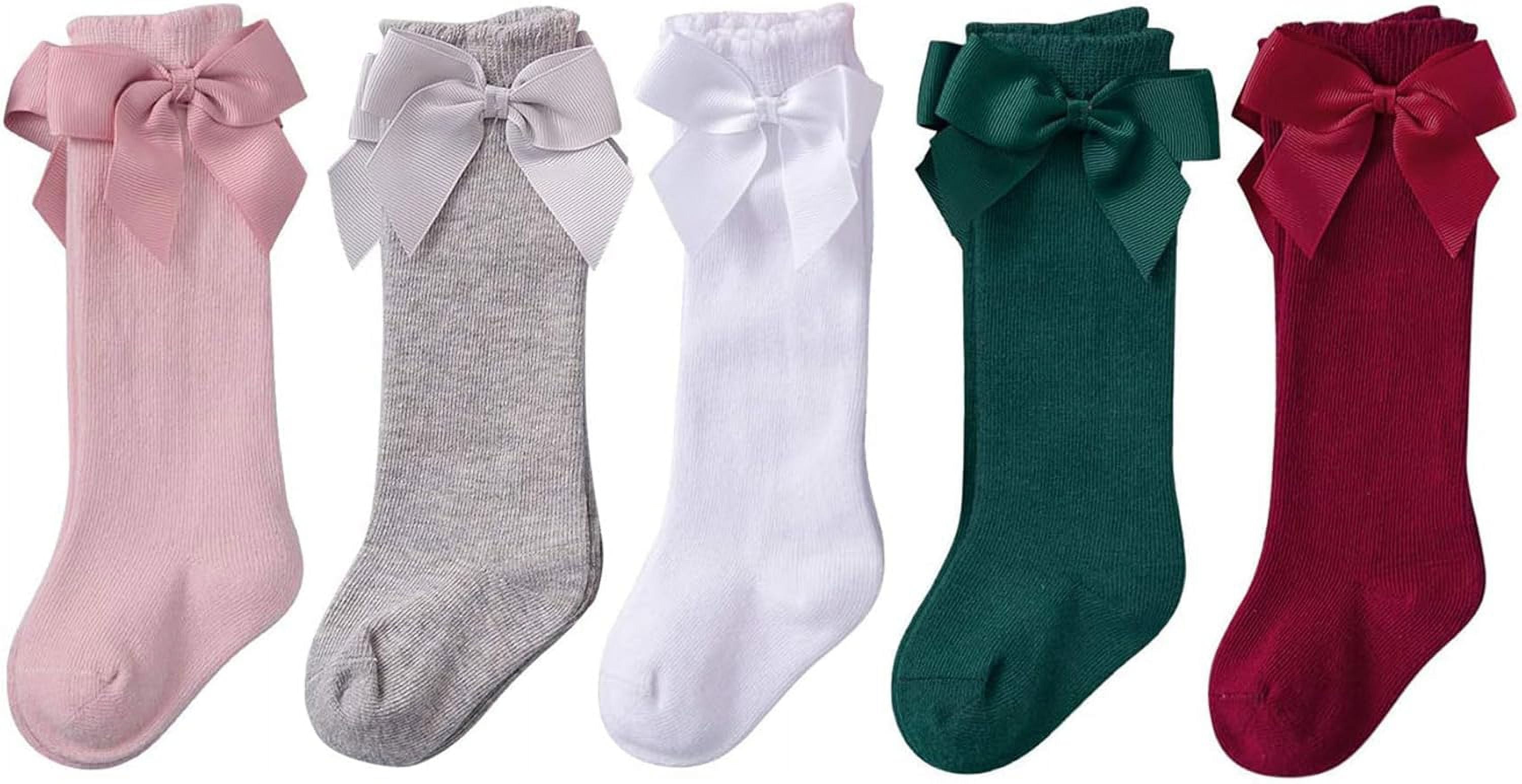 5Pairs Baby Knee High Socks Girls Tube Long Socks Boys Newborn Infants ...