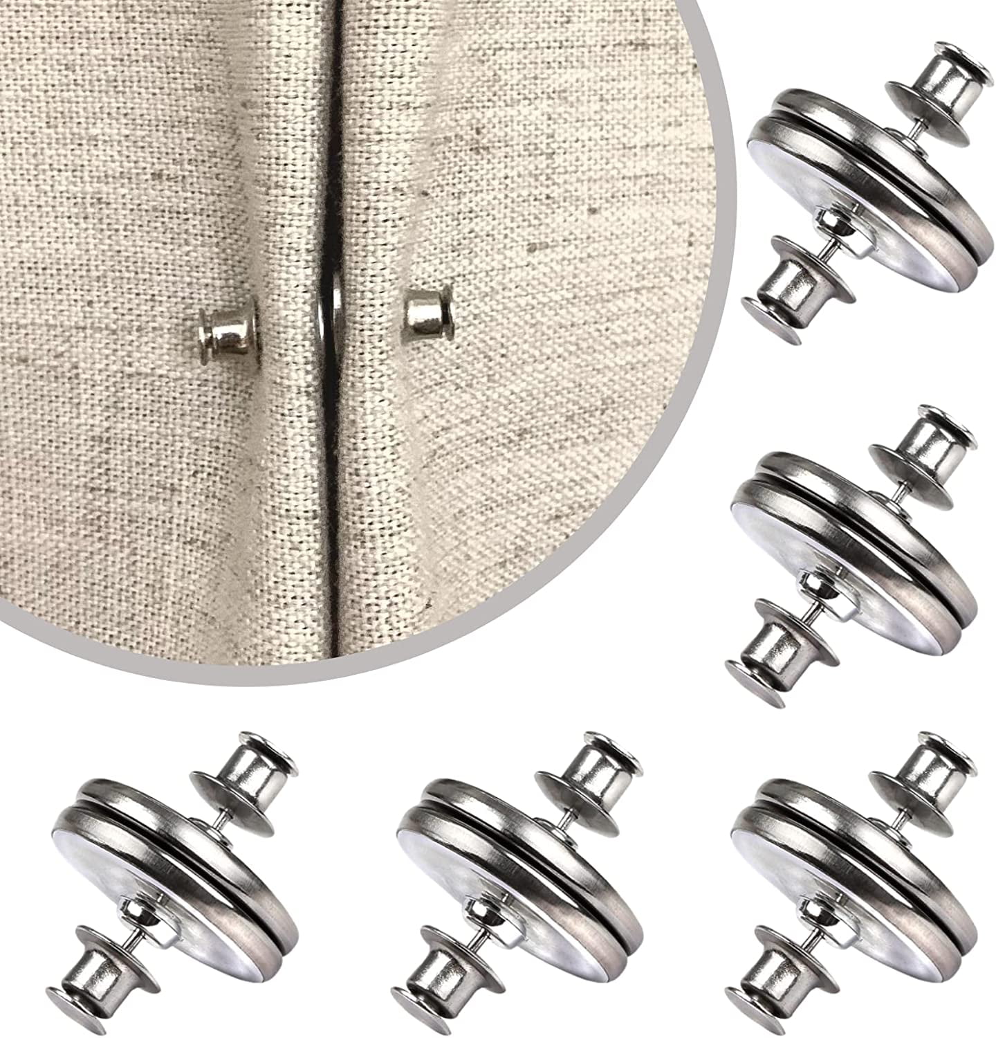 Sunyok Curtain Magnets, 5 Pairs, Neodymium Magnetic Weights, Durable ...