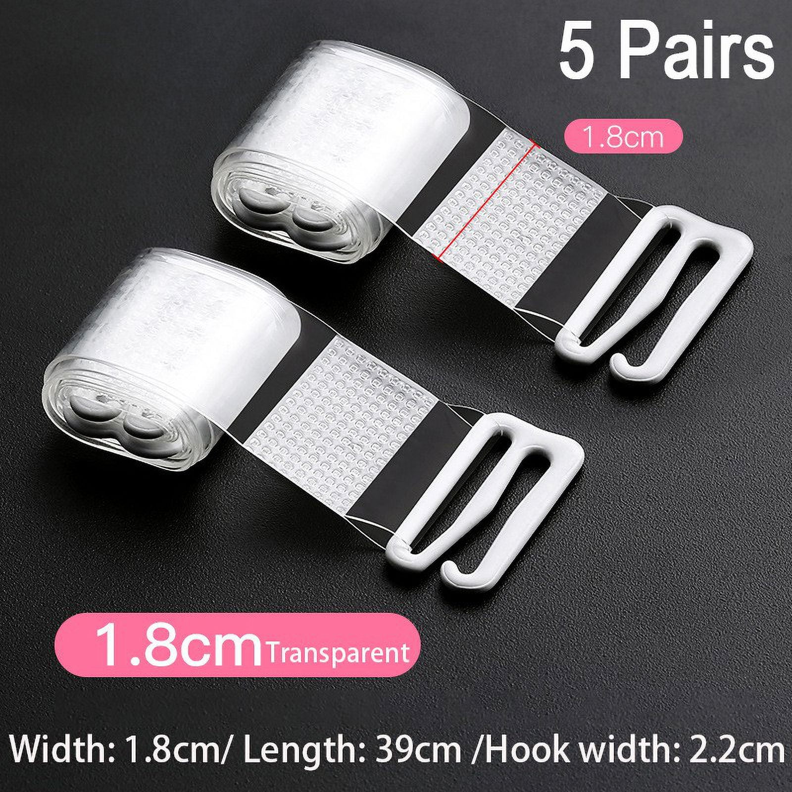 5Pairs Invisible Detachable Adjustable Silicone Shoulder Strap Bra ...
