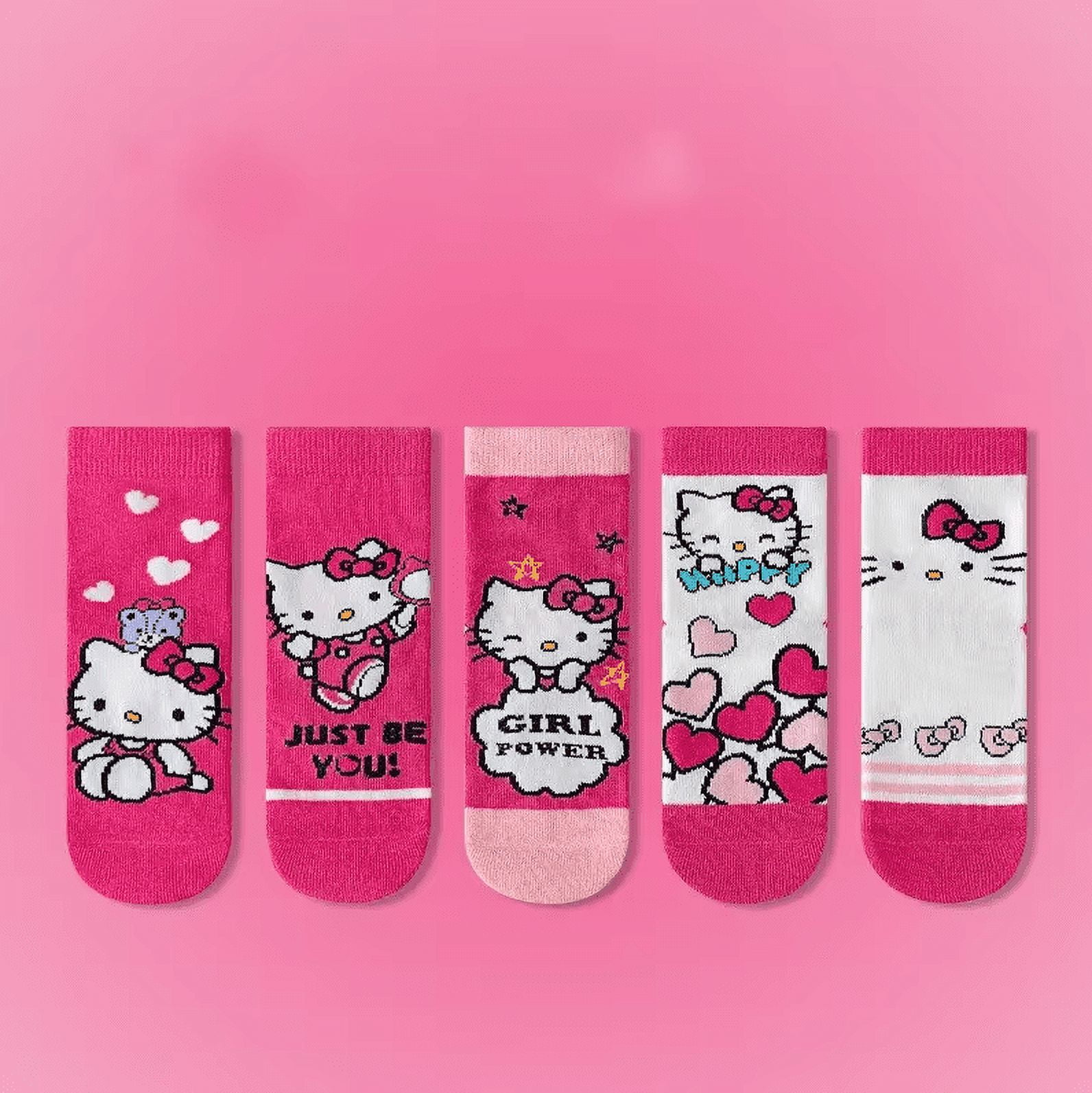 5Pairs Lovely Hello Kitty Baby Short Socks Sanrio Kuromi My Melody ...