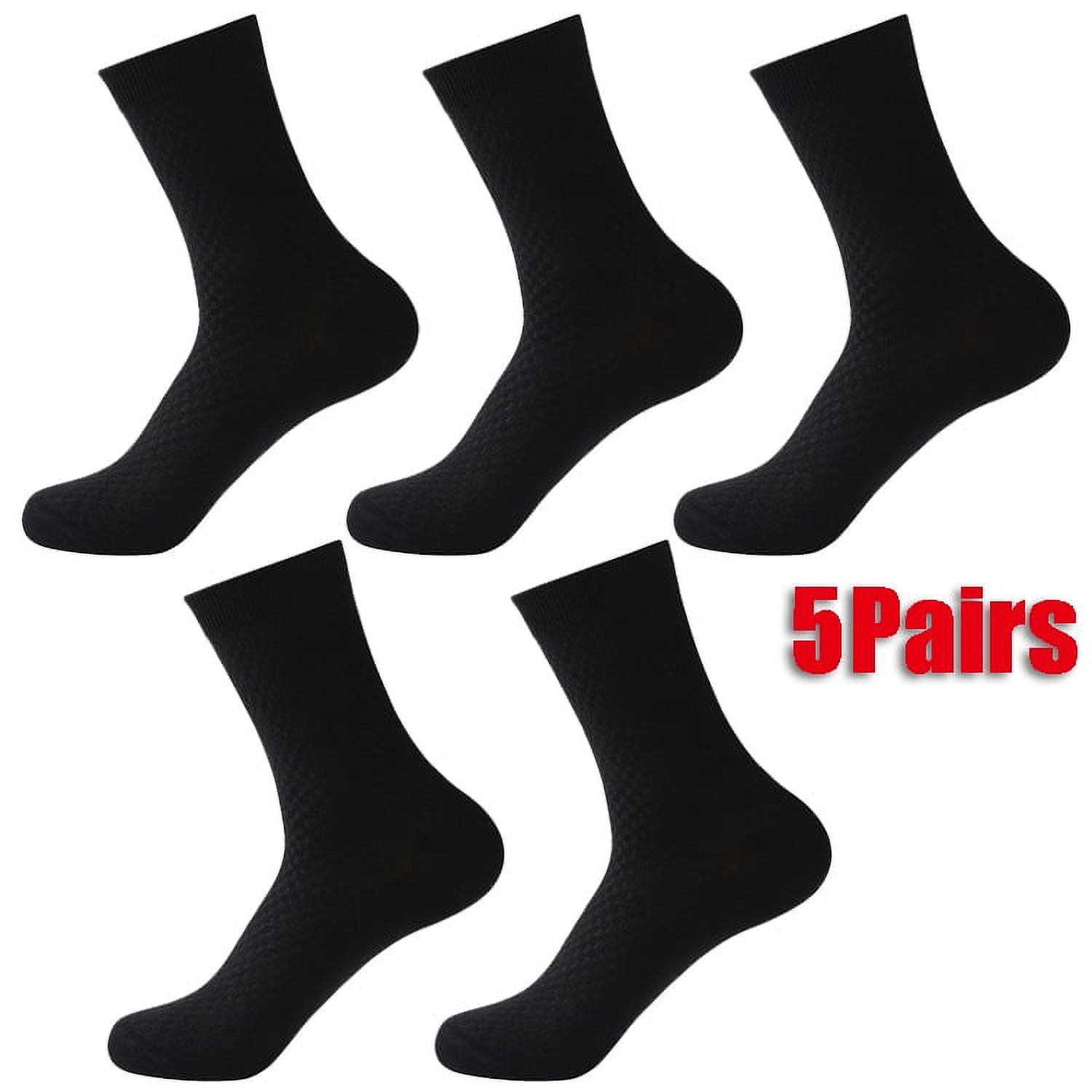 5Pairs Mens Bamboo Socks Thin Soft Lightweight Socks,Black - Walmart.com