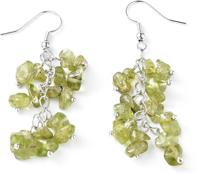 5Pairs Natural Tumbled Stones Earrings 62mm Dangle Earrings Cluster ...