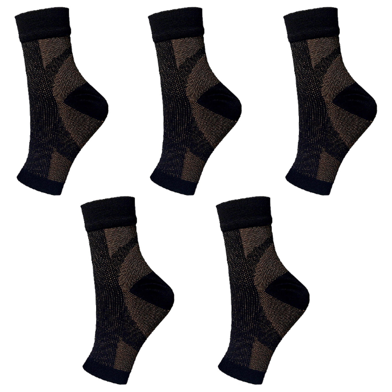 5Pairs Neuropathy Socks Peripheral Neuritis Compression Toeless Foot ...