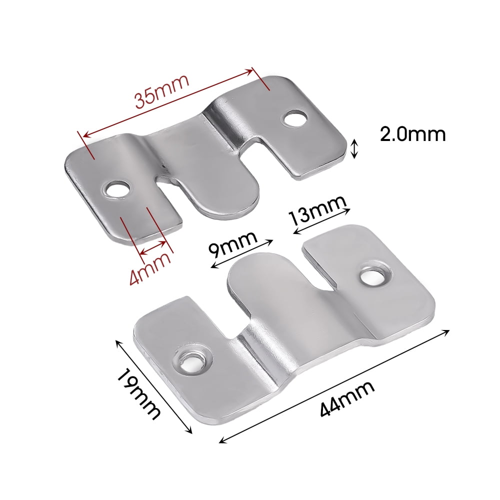 5Pairs Stainless Steel Interlock Hanging Buckle Picture Frame Hook ...