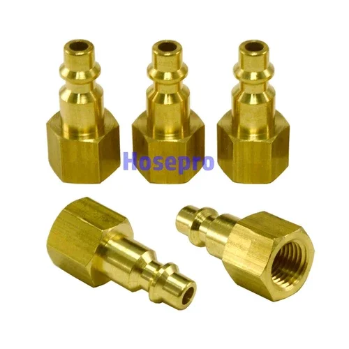 5Pc 1/4 Npt Air Hose Fittings M Style Tool Line Compressor Construction ...