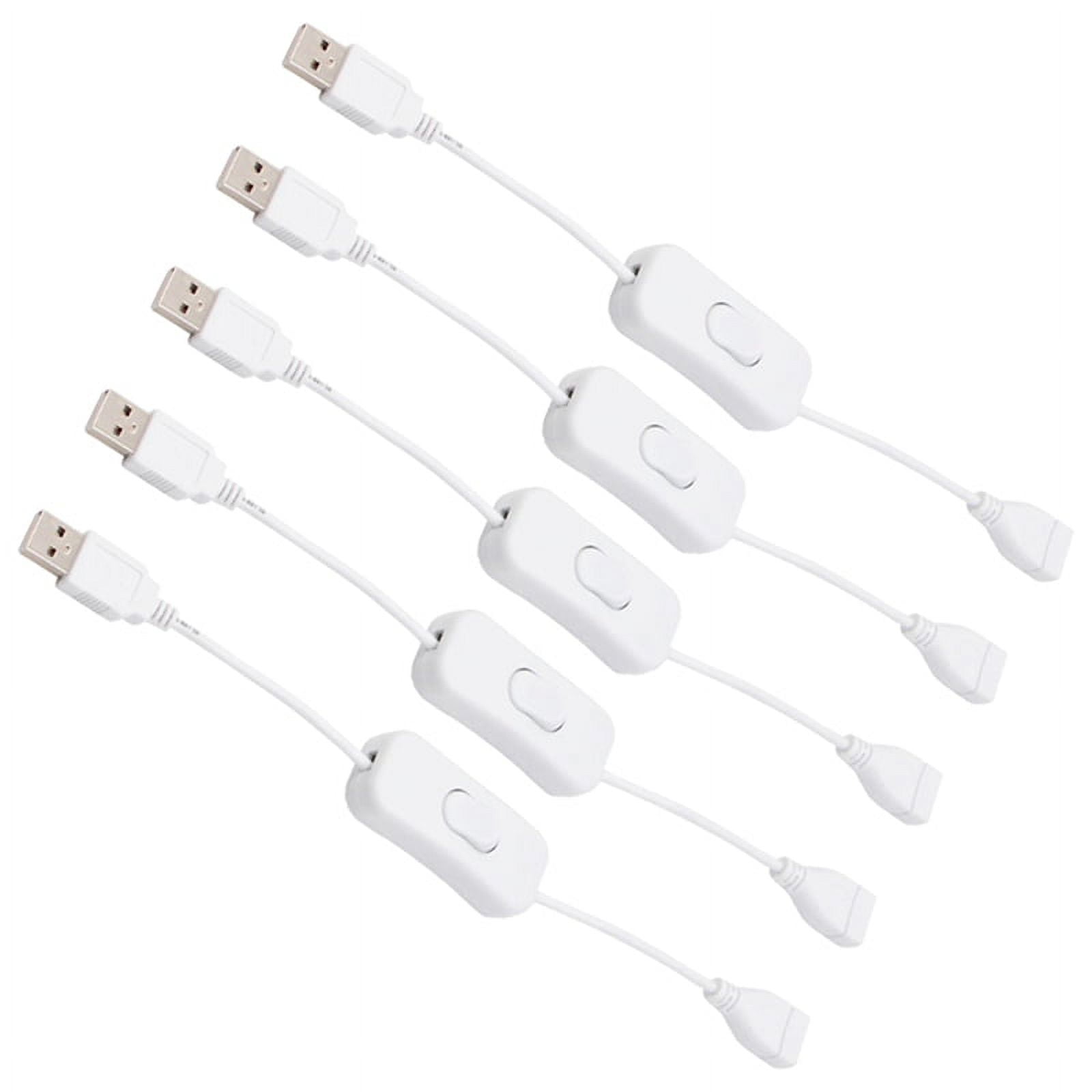 5Pc 28CM USB Cable Male To Female with ON/ Extension Toggle for USB ...