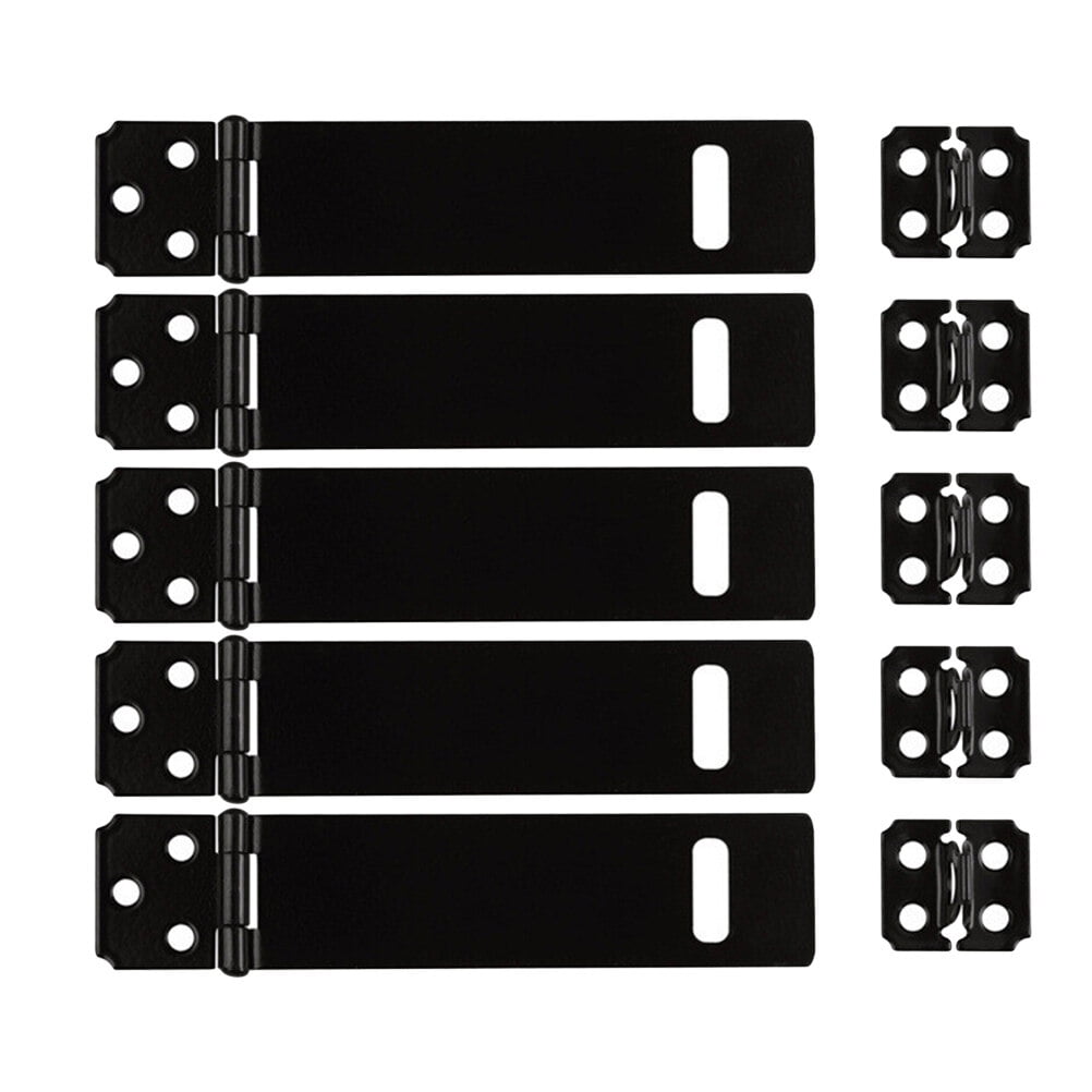 Tineasur 5Pack Black Metal Clasp Latch for Security Fastening Gates ...