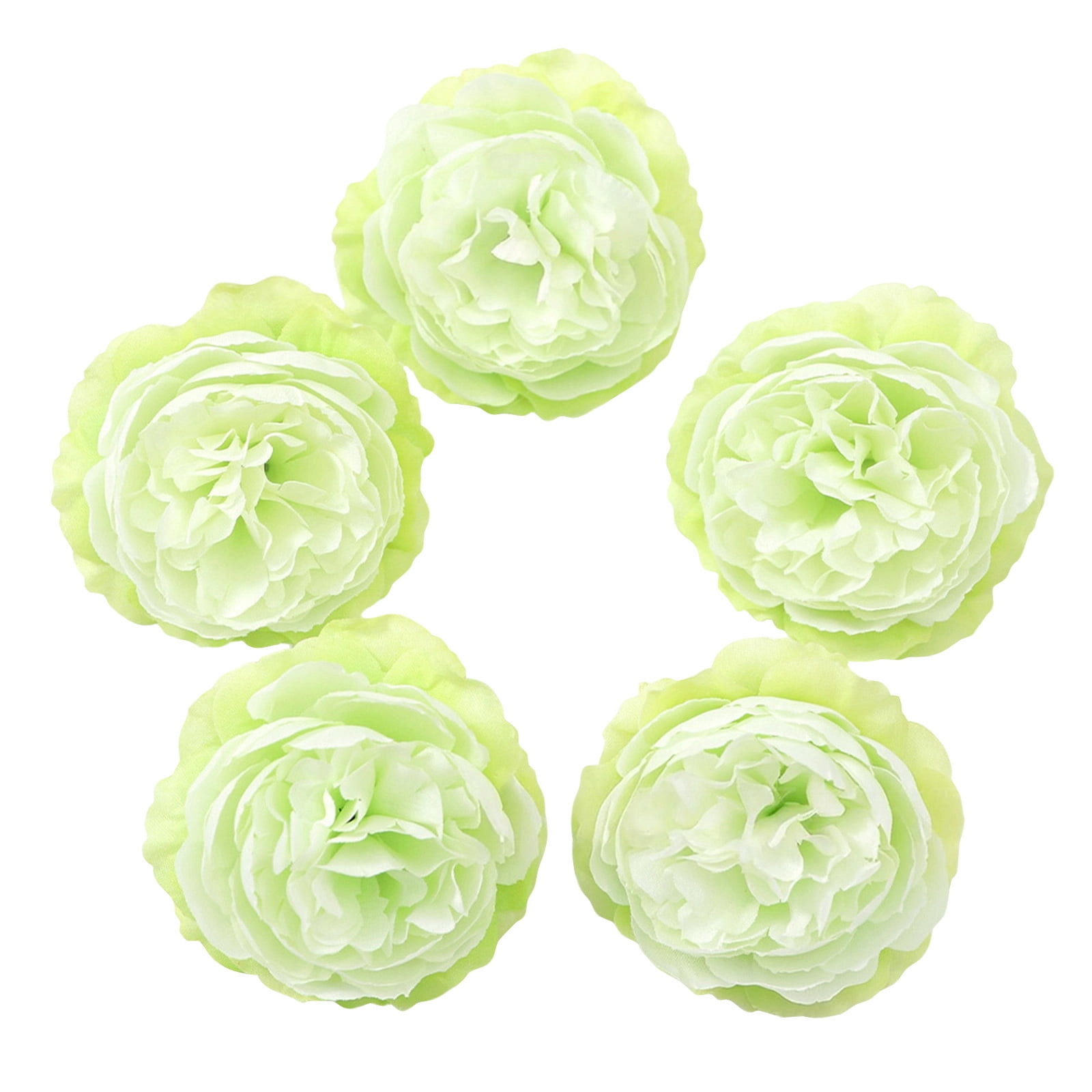 5Pc Artificial Peony Flower Heads, Mallow - Style Simulation Floral ...