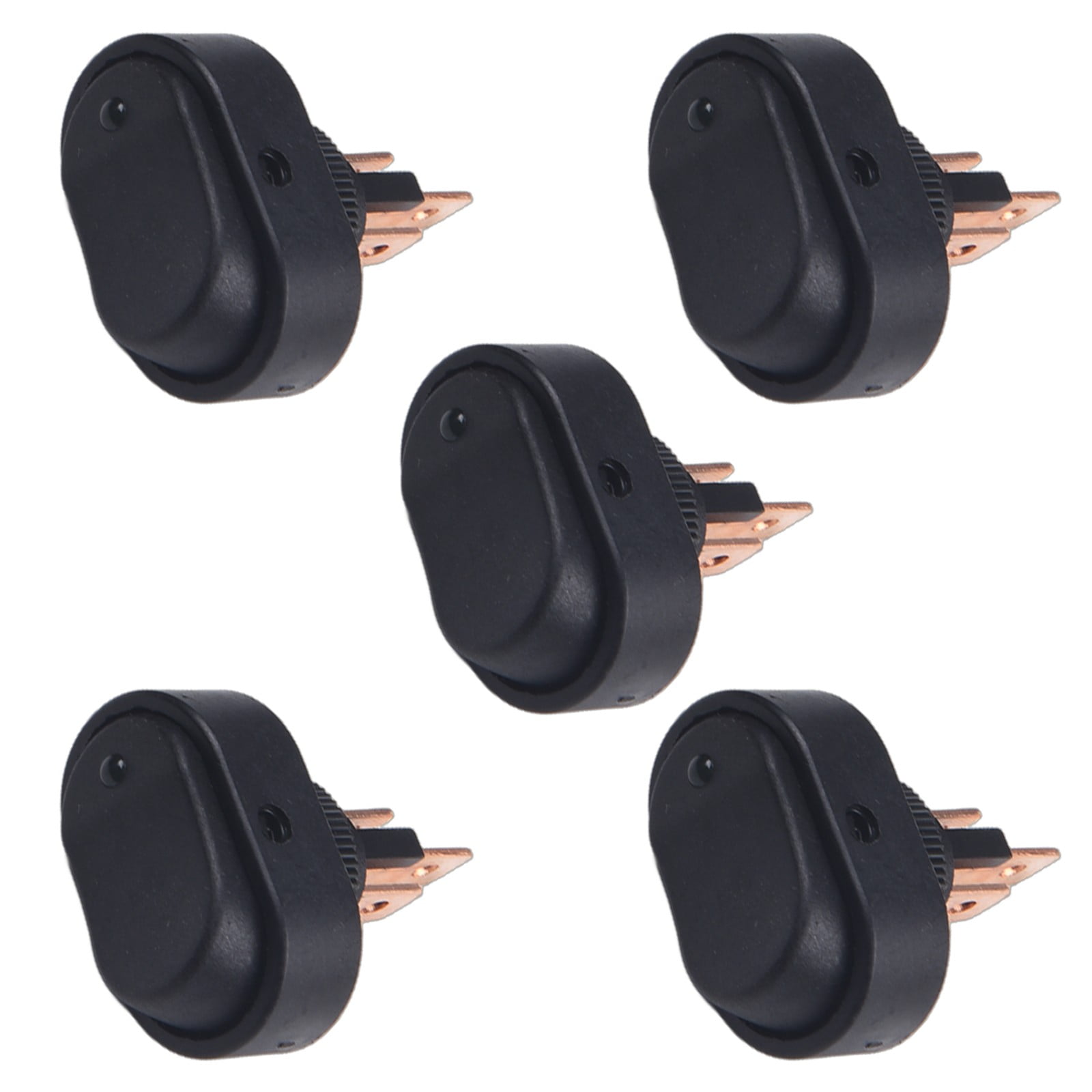 5Pc Asw-20D Car Boat Rocker Switch Auto On Off Device With Illuminated ...