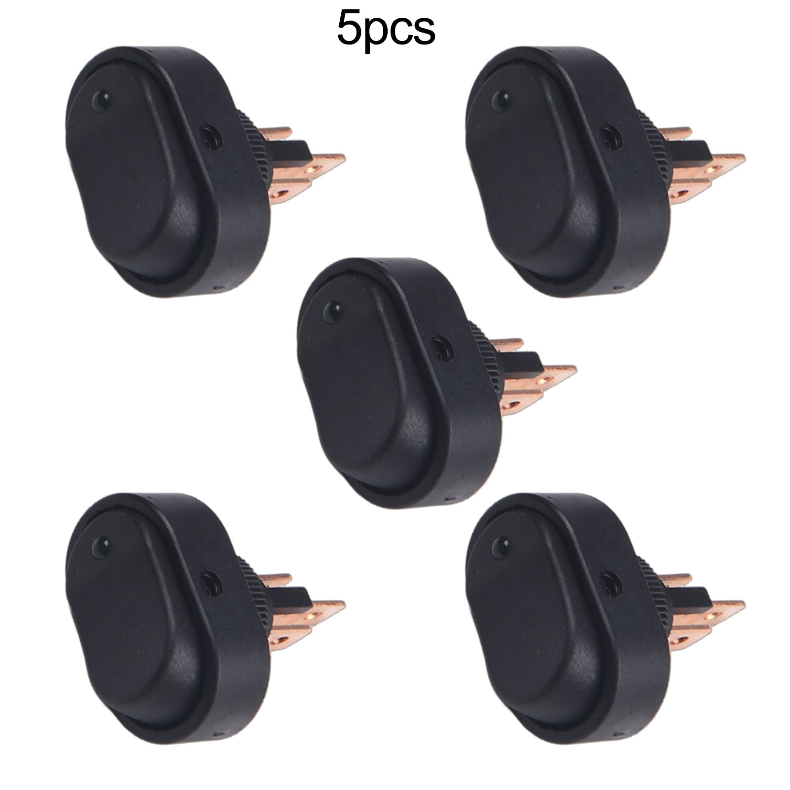 5Pc Asw-20D Car Boat Rocker Switch Auto On Off Device with Illuminated ...