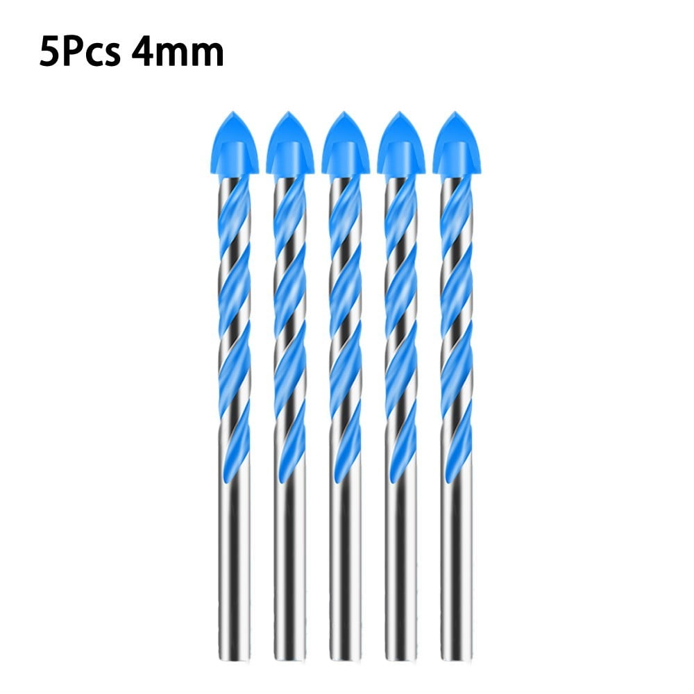 5Pc Carbide Triangle Drill Bits Marble Drilling Glass Tile Ceramic Hole ...