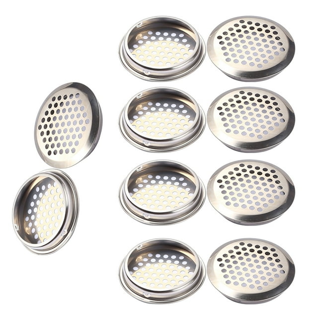 5Pc Circular Soffit Vents, Stainless Steel Mesh Hole Louvers for ...