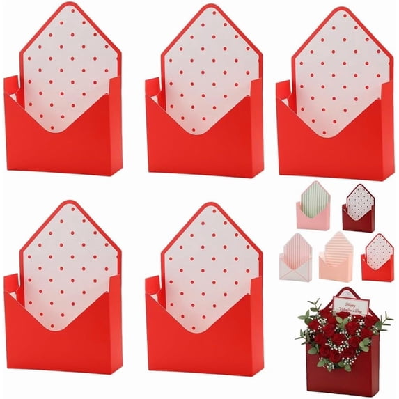 5Pc Flower Envelope Box,Folding Flower Storage Box,Waterproof Envelop ...