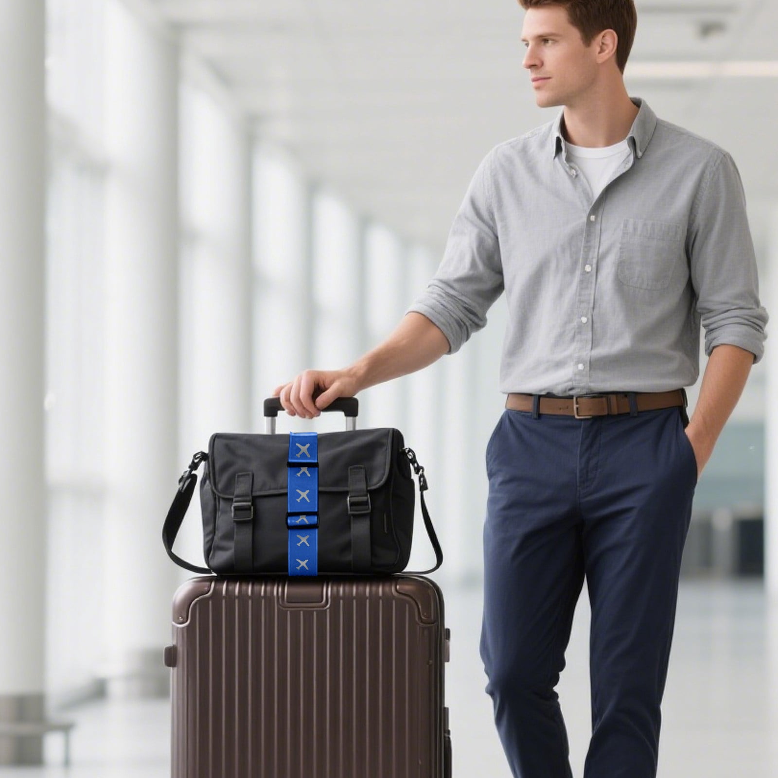5Pc Luggage Straps for Suitcases, Adjustable Travel Belt, Anti-Slip ...