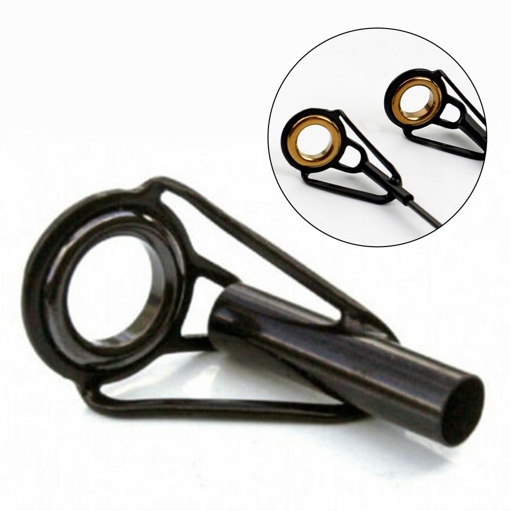 5Pc New Black Rod Tip Top Guide Ring For Fishing Rods Repair Pole Eye ...