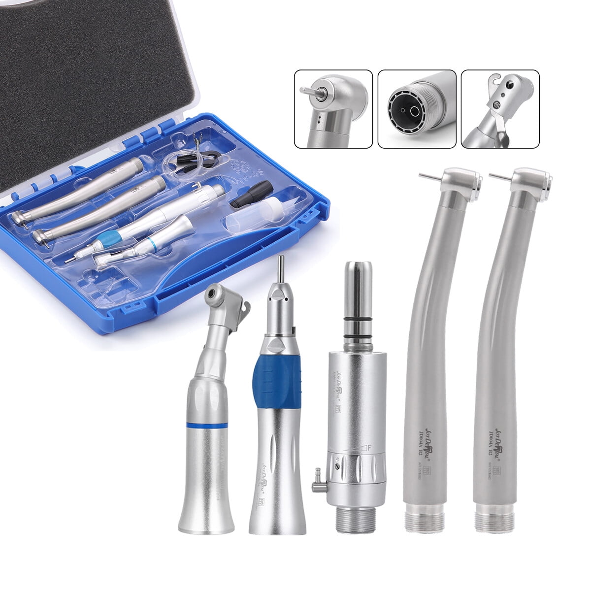 5Pc Pana Max Dental High+Low Speed Handpiece 1:1 Contra Angle Motor Kit ...