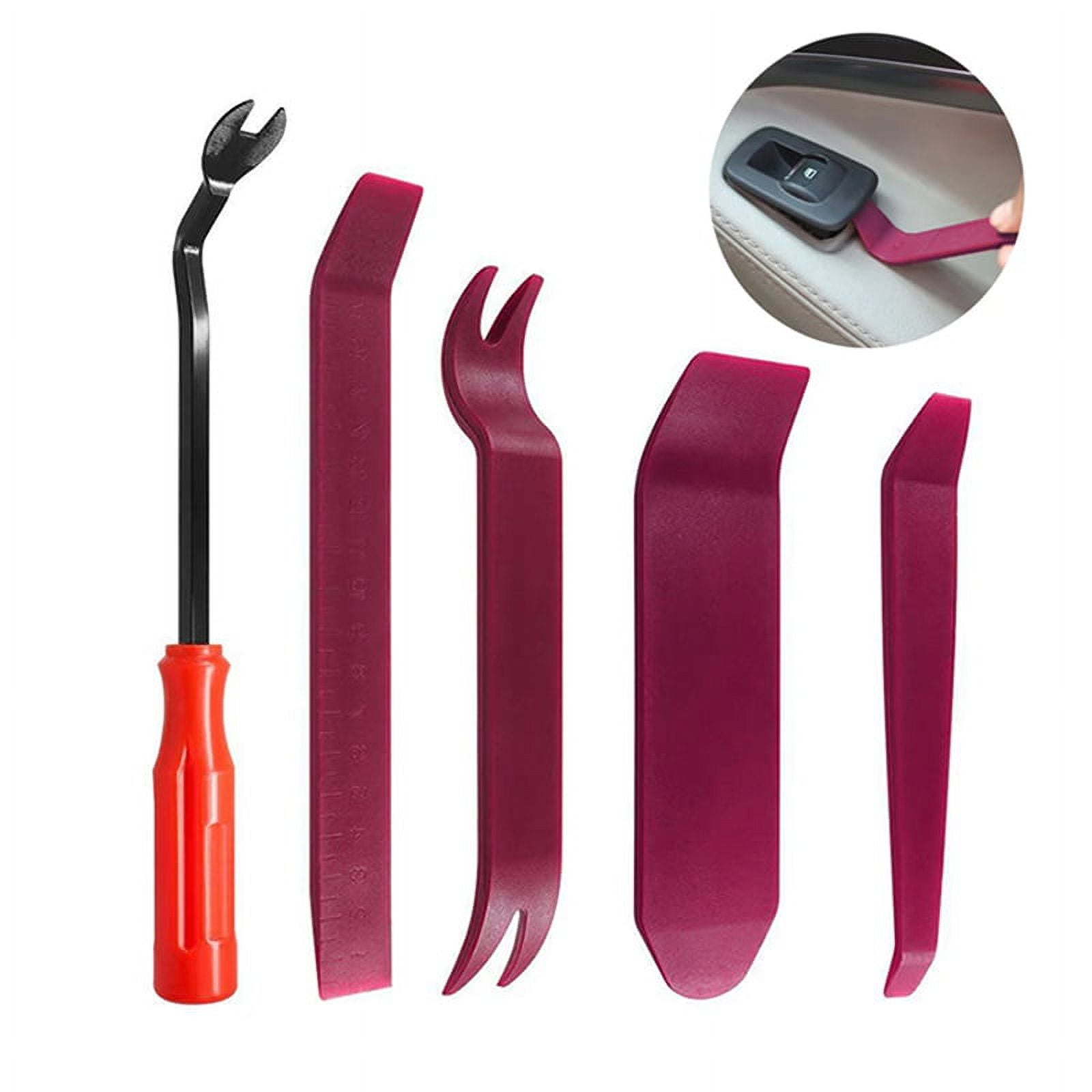 5Pc/set Door Panel Car Trim Removal Tool Kit Clip Plastic Fastener ...
