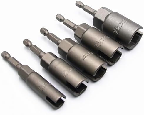 5Pcs 1/4 Inch Power Wing Nut Driver Bits,Hex Shank Nut Driver, Slot ...