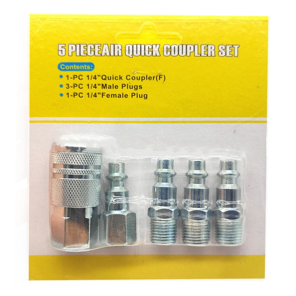 5pcs 1/4 NPT Pneumatic Quick Connector Rapiditie for Air Hose Fittings ...