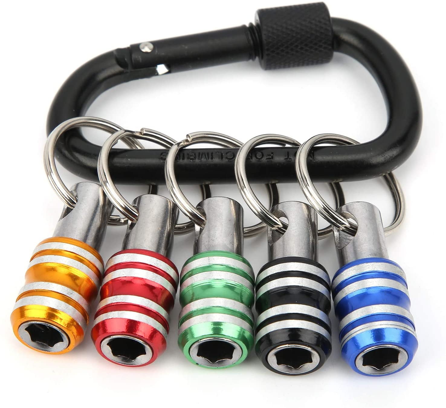 5 Pieces of Key Chain Screwdriver Bit Holder Aluminum Alloy Durable ...