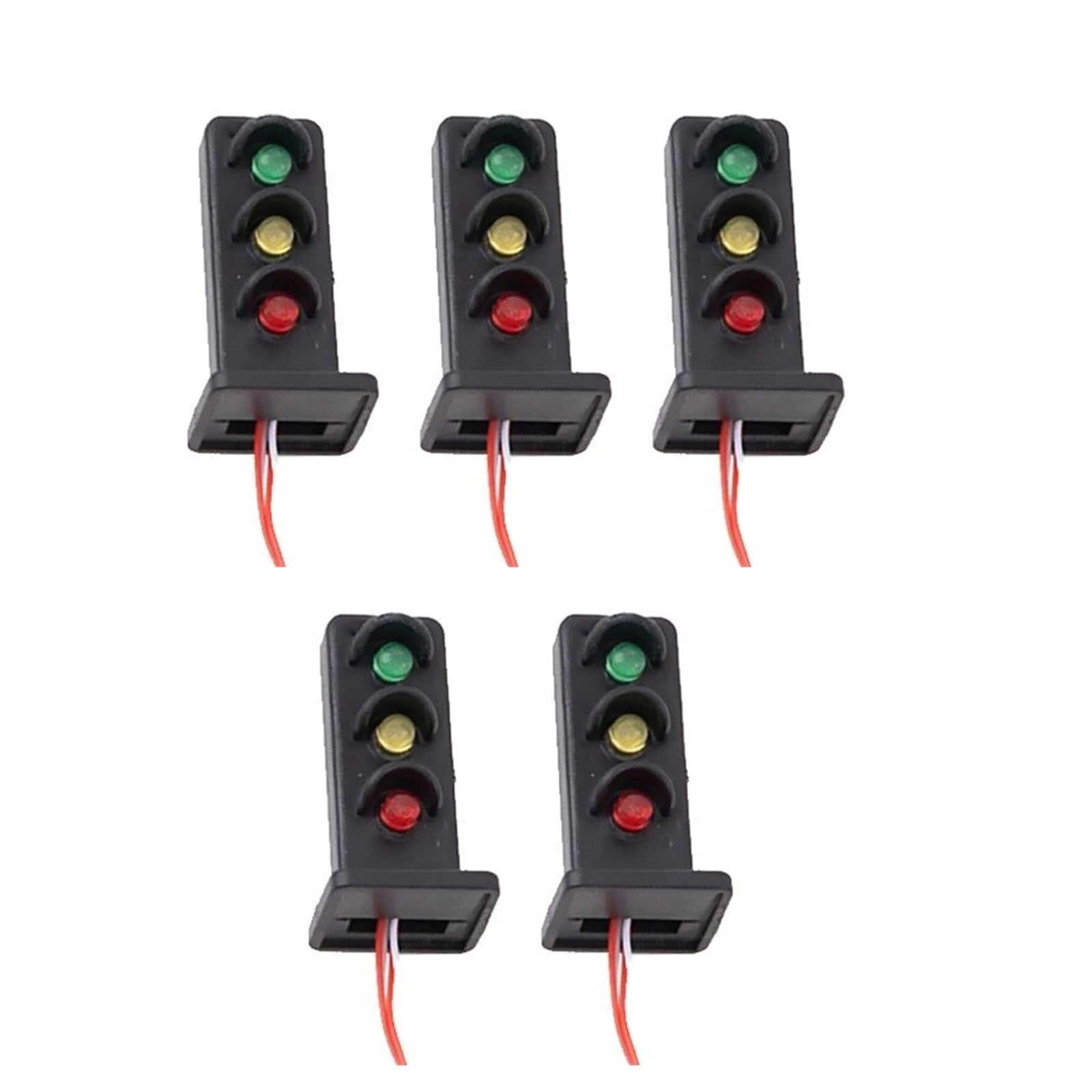 5Pcs 1:87 Scale Model Light Posts with Wires and LEDs for Railway ...