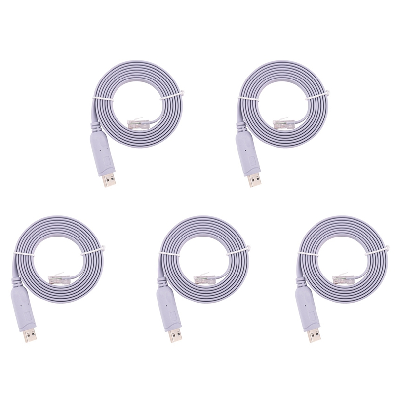 5Pcs 1.8M USB to RJ45 Cable USB to RS232 Serial Cable USB to RJ45 CAT5 ...