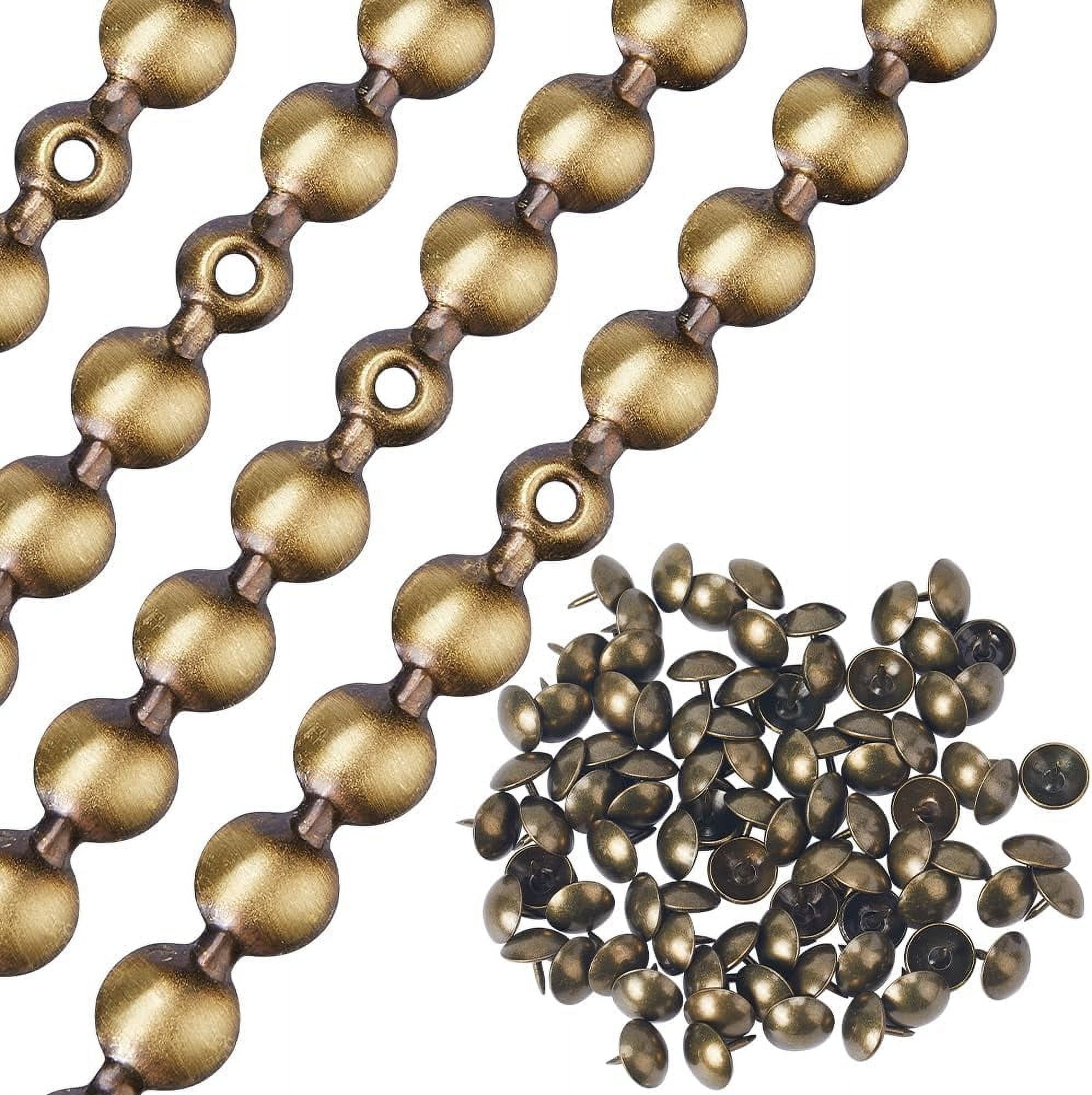 5Pcs 1 Meter Upholstery Tacks Strips 10.5mm Metal Iron Round Head ...