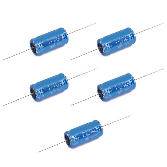 5Pcs 100V Nonpolarity Capacitors 1.5/2.2/3.3/4.7/5.6/6.8/8.2/10/12/15uF ...
