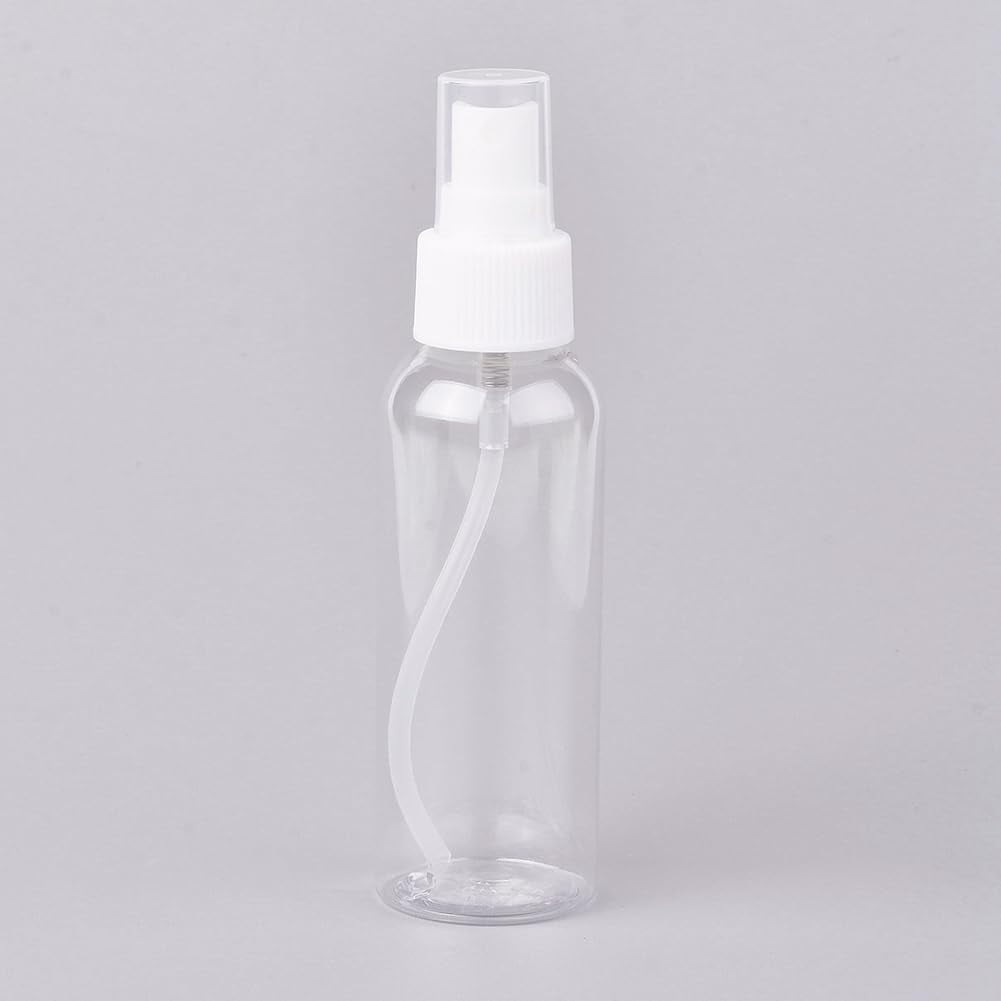 5Pcs 100ml Plastic Spray Bottles Refillable Mist Pump with Bottle Caps Empty Alcohol Bottle ...