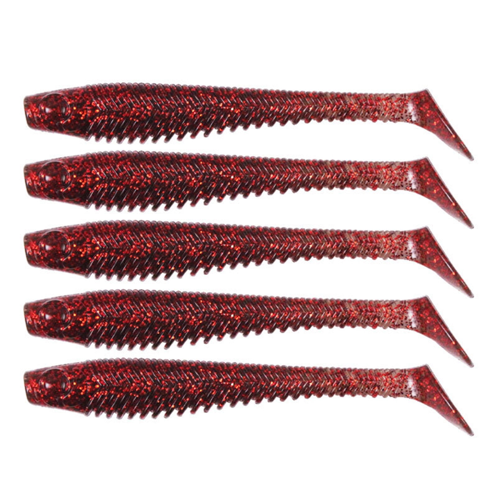 5Pcs 10cm/5.7g T Tail Soft Lure High Impact Strength Not Easy to Break ...