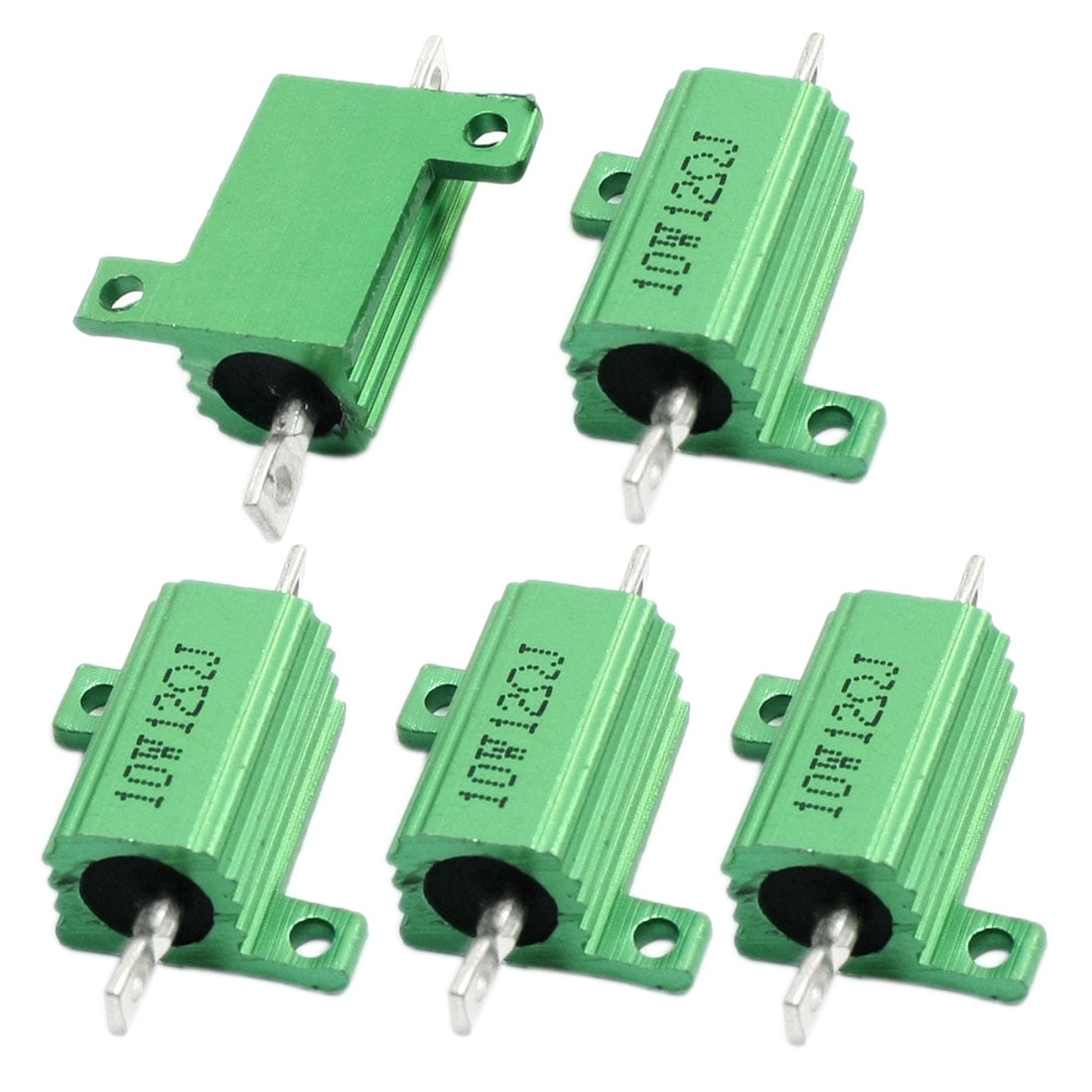 5Pcs 12 Ohm 5% 10W Aluminium Shell Heatsink Wirewound Load Resistors ...