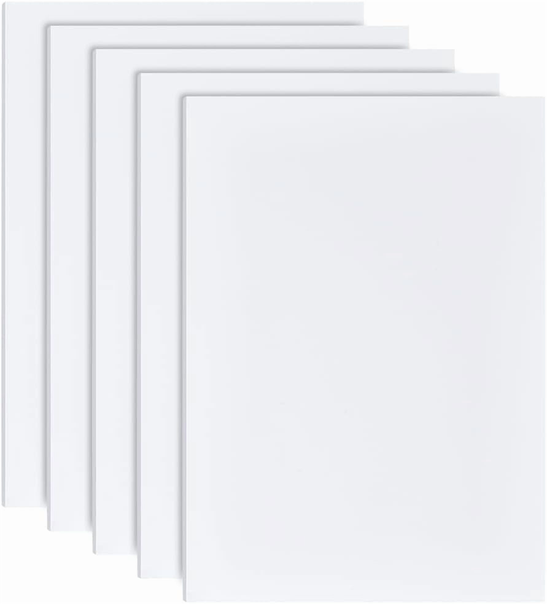 5Pcs 12x8.3 Inch White Foam Boards 4mm Rectangle PVC Foam Sheet Poster ...