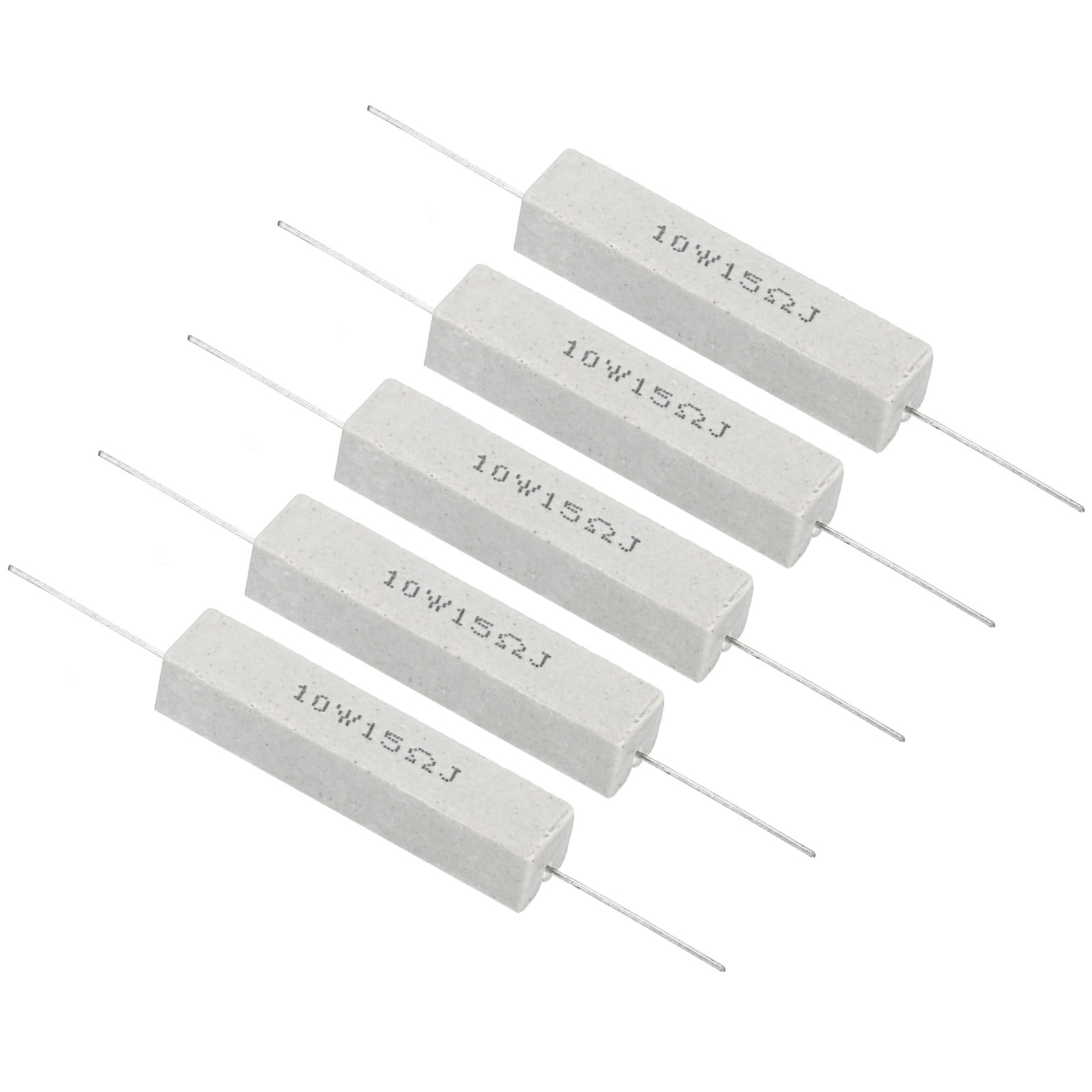 5Pcs 15 Ohm Resistors, 10W Ceramic Cement Resistor Power Cement ...
