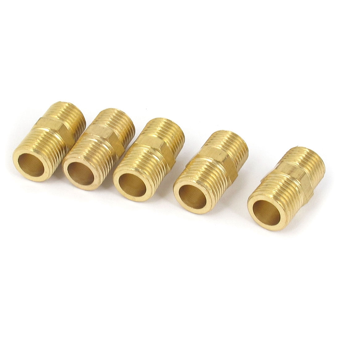 5Pcs 16mm to 16mm Male Thread Brass Pipe Hex Nipple Fitting Quick ...