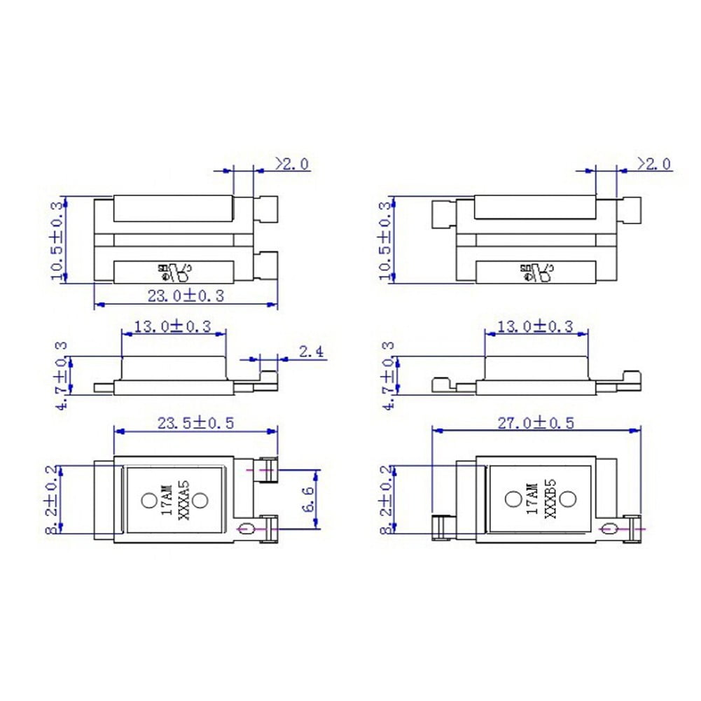 5Pcs 17Am Motor Thermal Protector Normally Closed Temperature ...