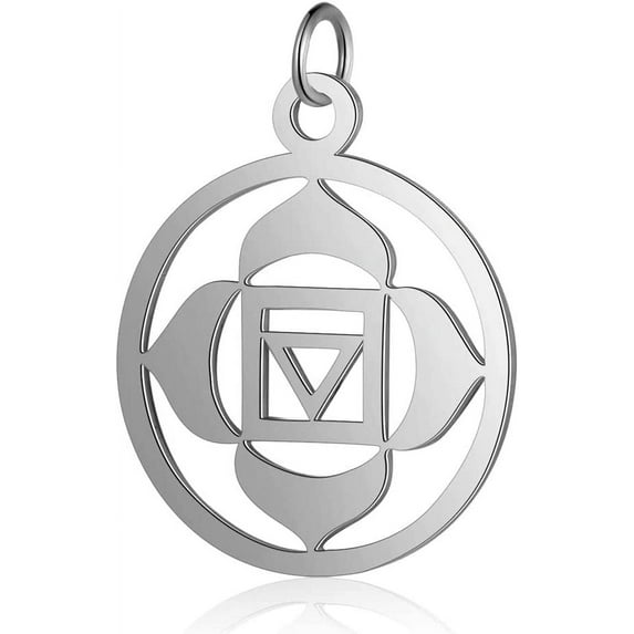 5Pcs 19mm Stainless Steel Indian Energy Charms Muladhara Charms Flat ...